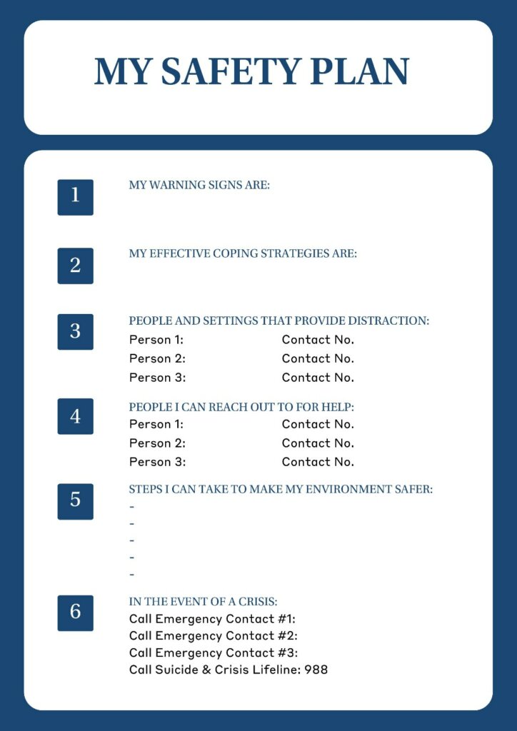 Safety Plan for Suicide Ideations: Tips from Experts - LifeStance Health