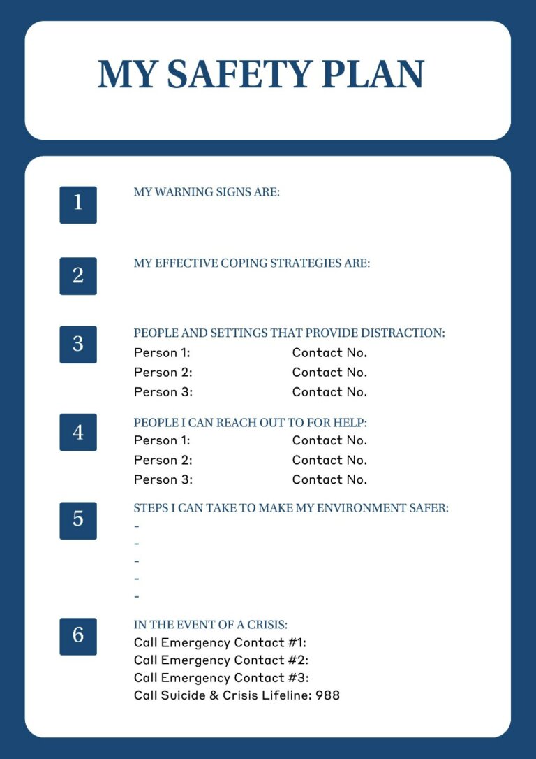 Safety Plan for Suicide Ideations: Tips from Experts - LifeStance Health